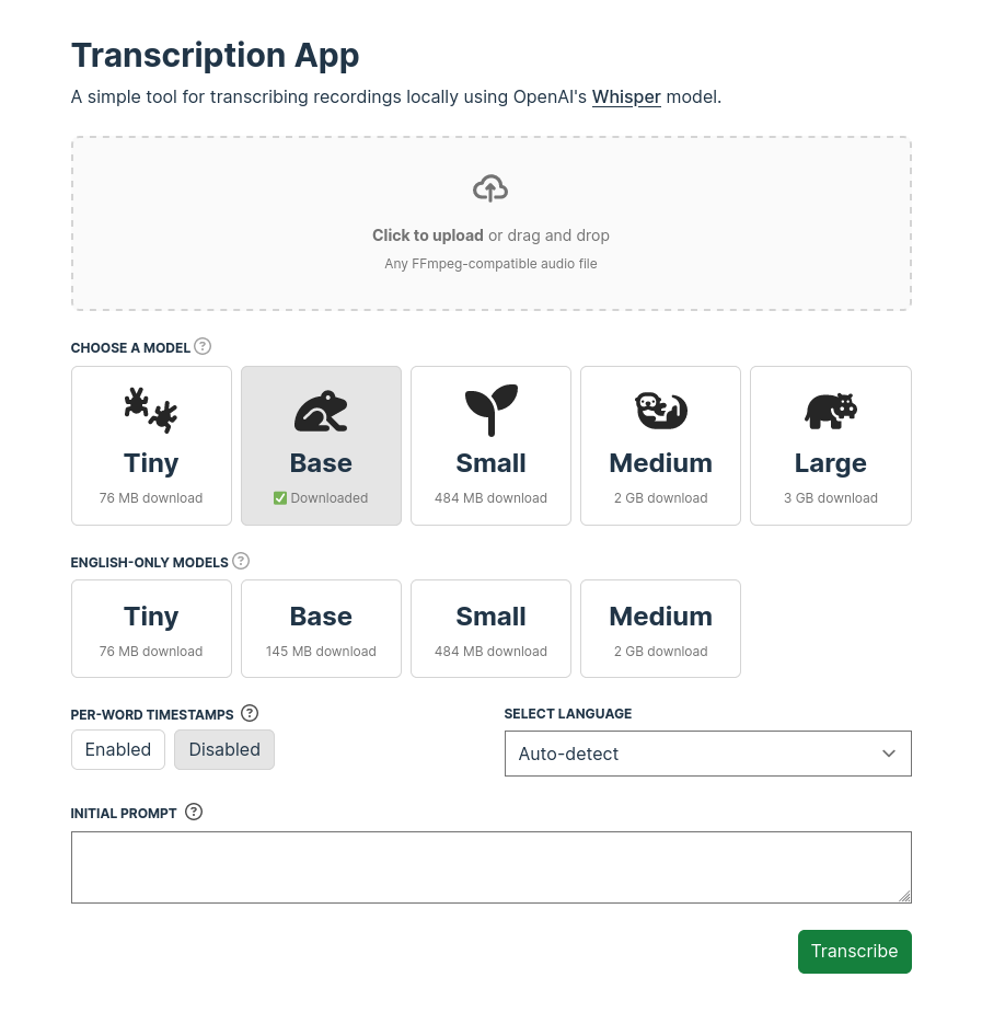 Transcription App